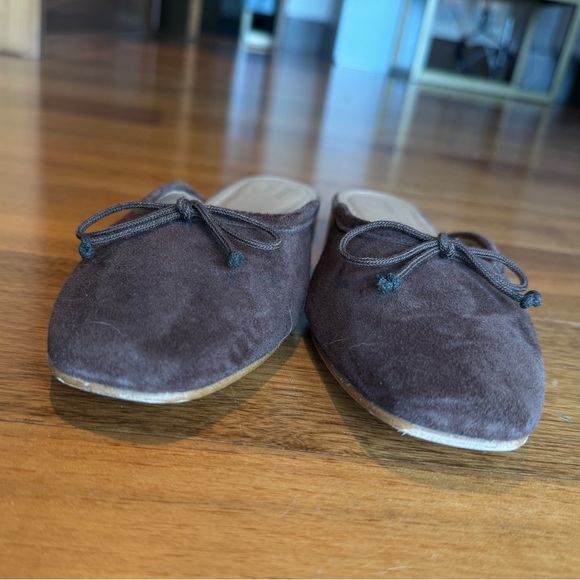 Flattered | Shoes | Flattered Suede Ballerina Mules | Poshmark
